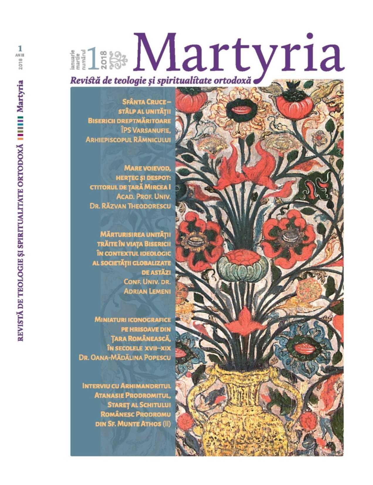 Martyria, „Revistă de teologie și spiritualitate ortodoxă ...